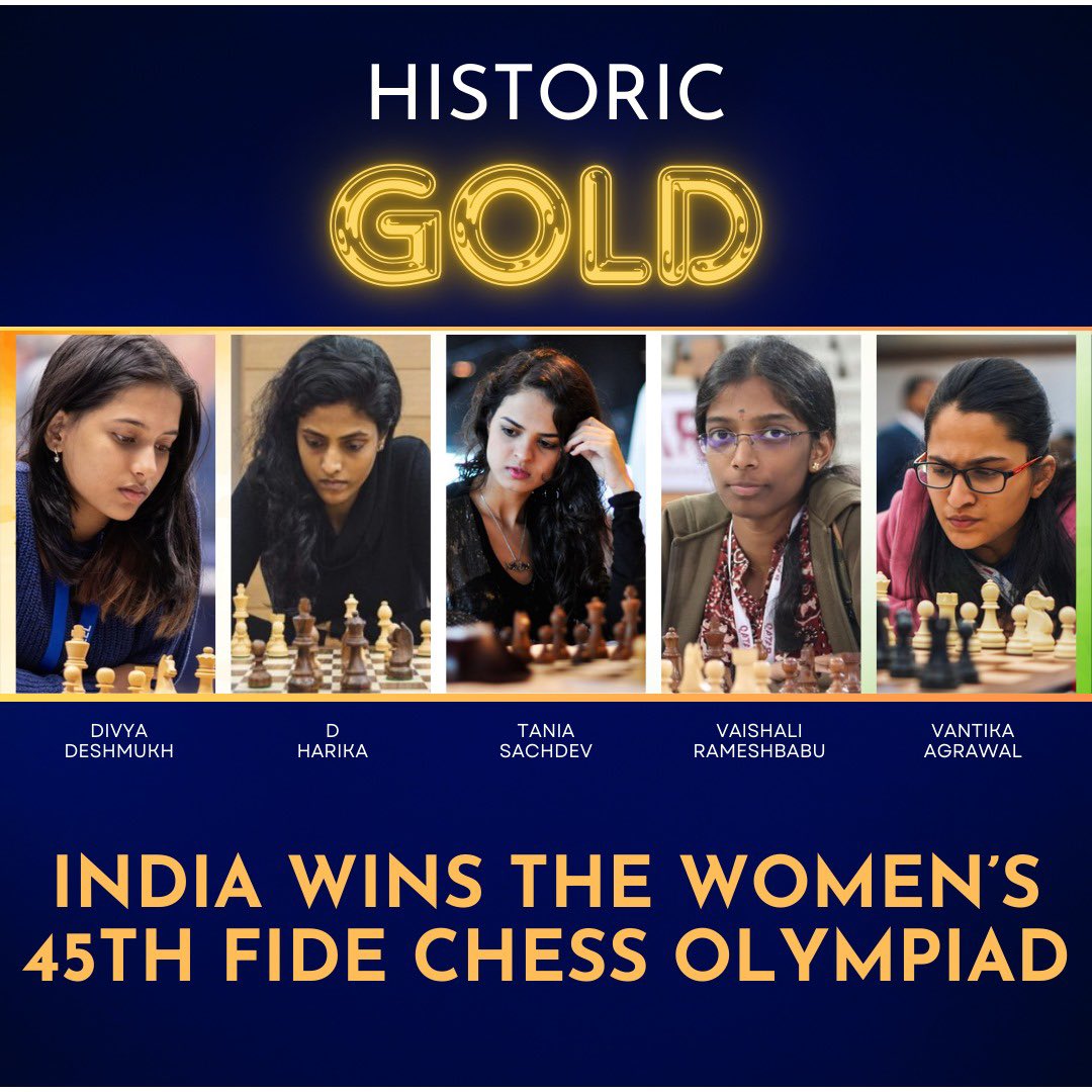 Historic – Bharat crowned champions with historic double gold in Chess ...